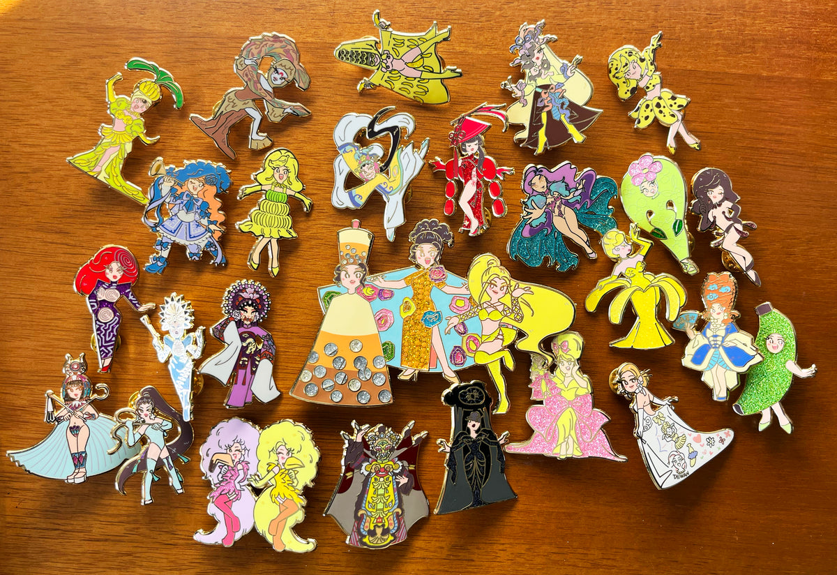 Gold Enamel Pin | Opera – mybestjudy merch